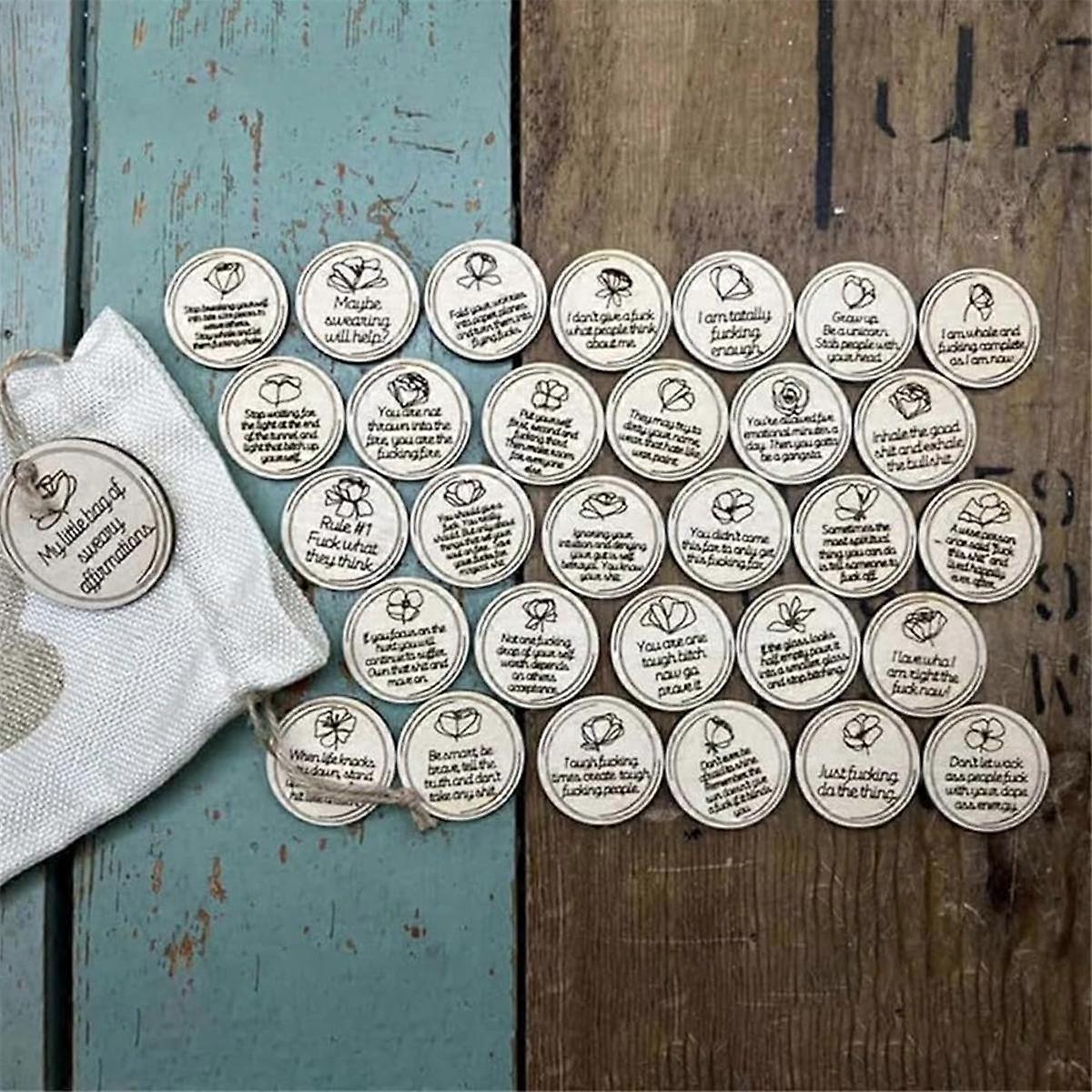 My Little Bag of Swear , Wooden Pieces with Affirmative Oaths ...