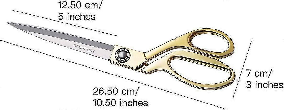10.5'' Gold Fabric Scissors Stainless Steel sharp Tailor Scissors ...