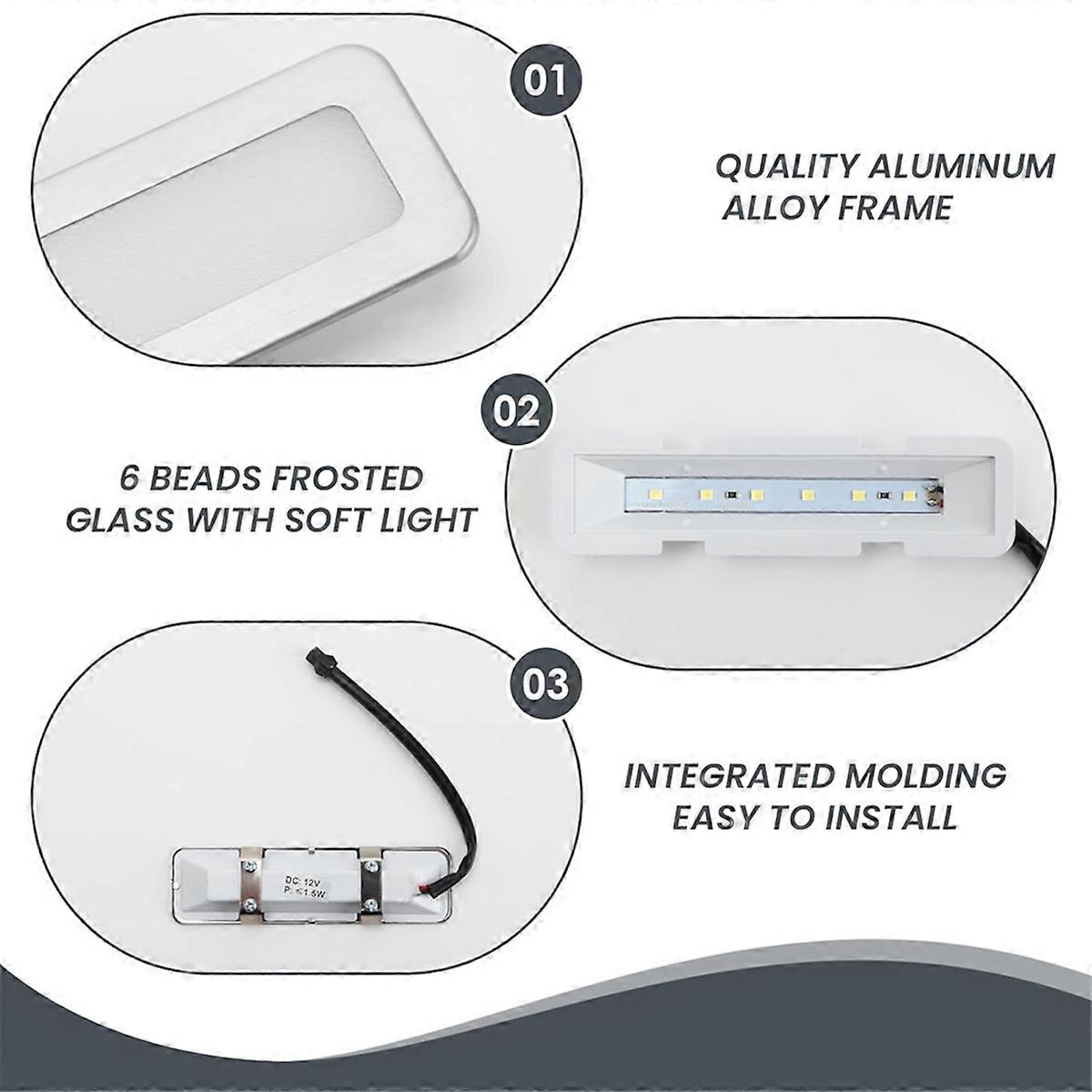Range Hood Light Bulbs,120mm LED Cooker Light 1.5W Rectangle Smoke ...