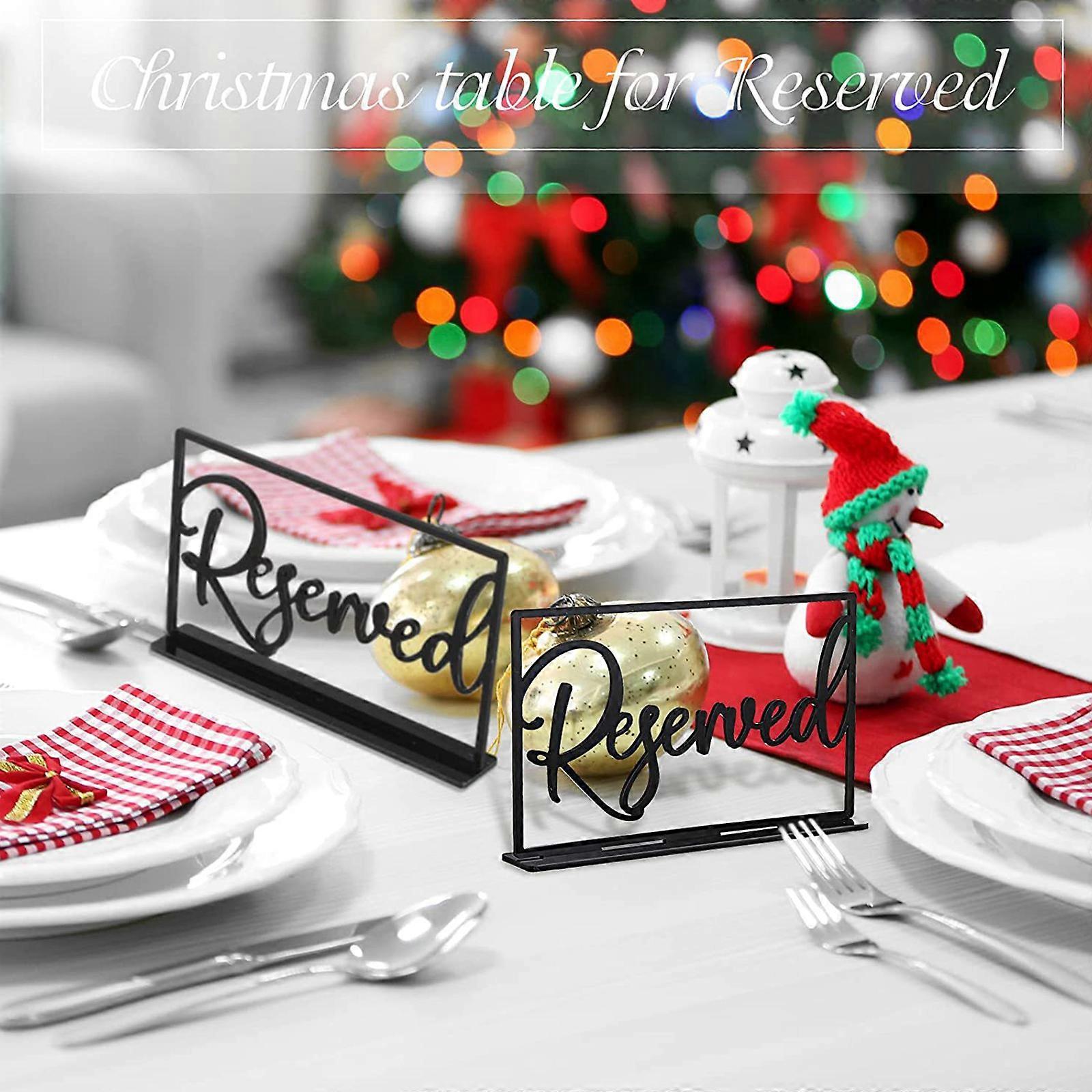 Acrylic Reserved Table Sign for Tables Standing Reserved Wedding Signs ...