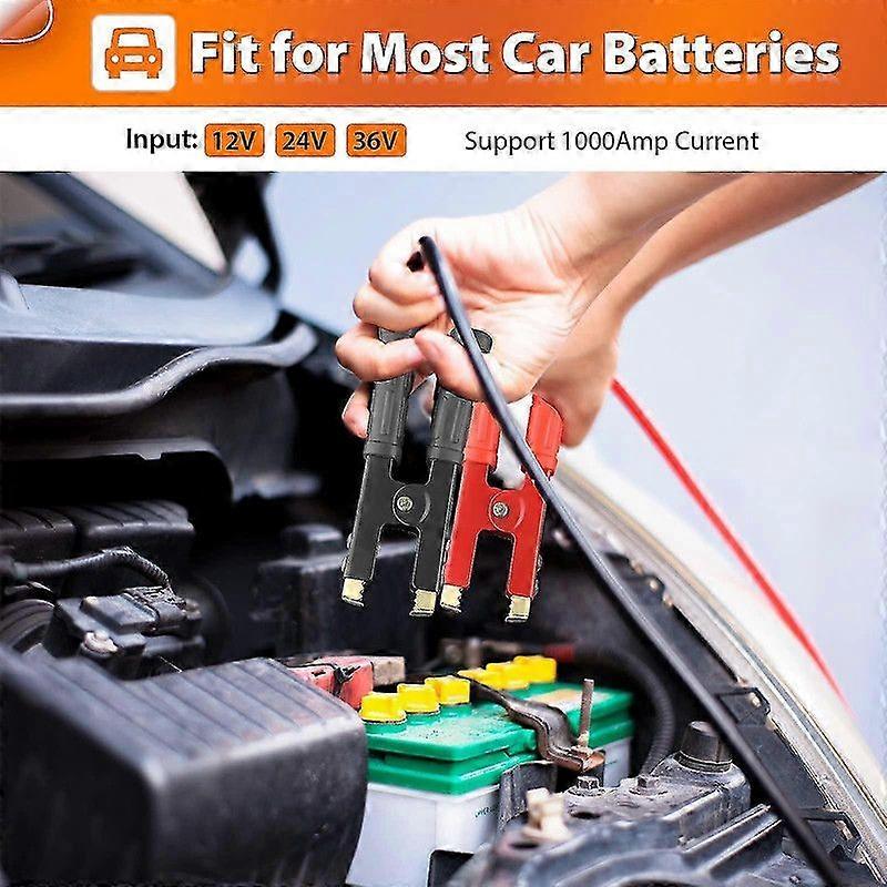 2pcs Alligator Clips, For Car Battery Set 1000a Heavy Duty, Alligator ...