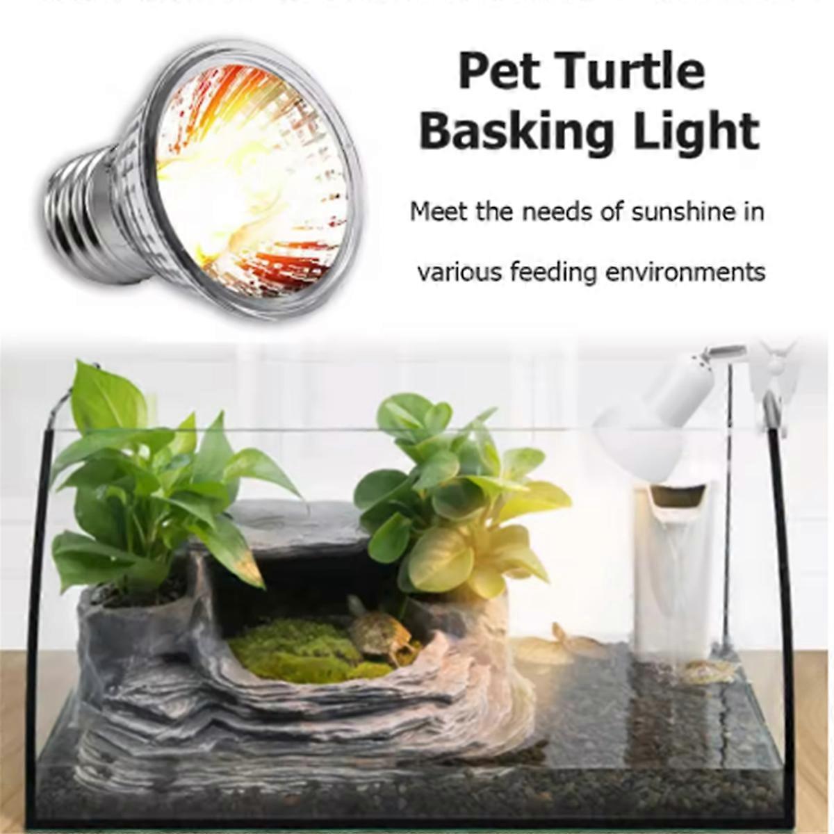 5PCS UVA+UVB Reptile Heating Light Bulb Snake Turtle Pet Full Spectrum Basking UV Light Bulbs ...