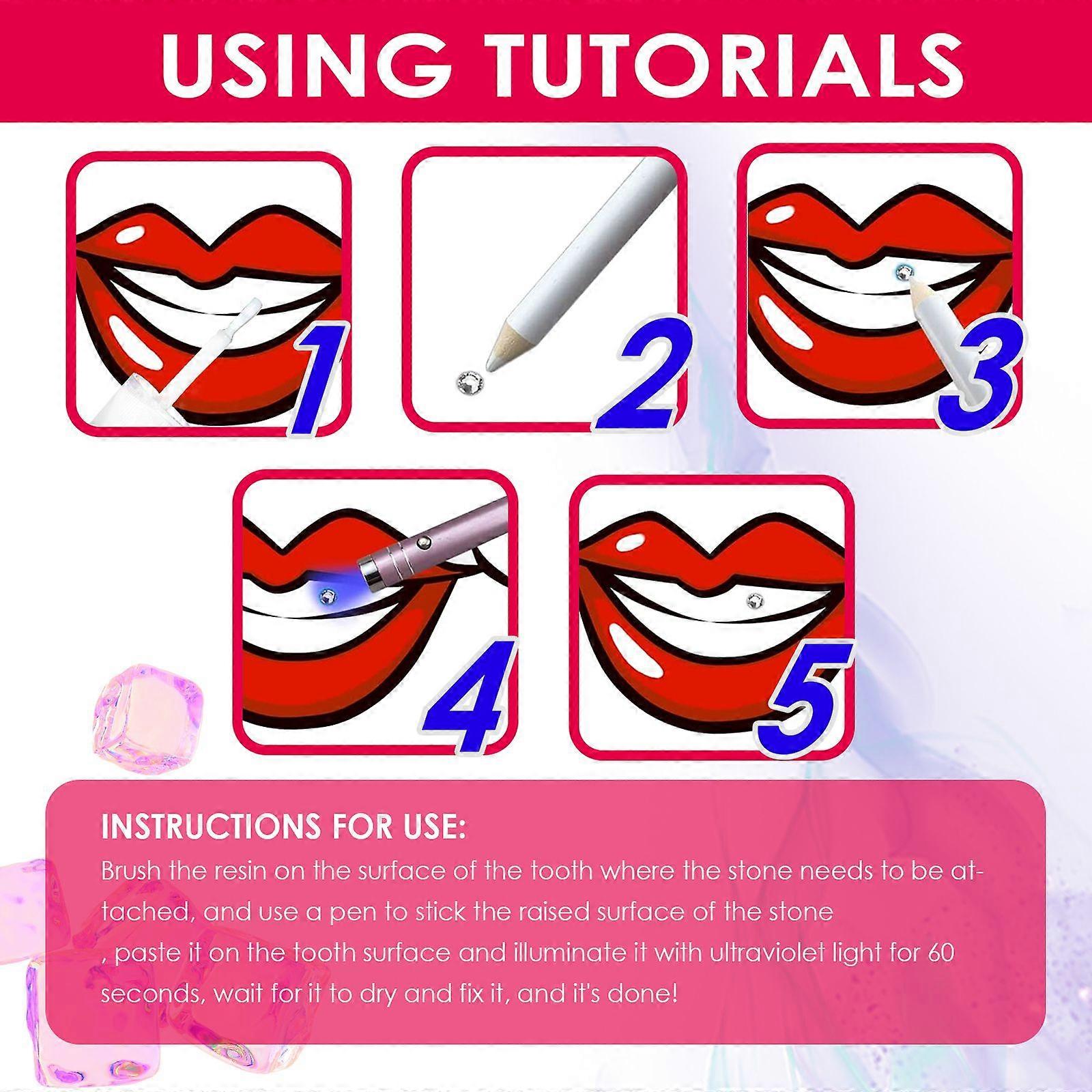 Tooth Gem Kit, Accessories Easy To Remove And Install Crystal Dental ...