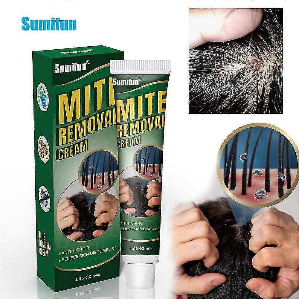 3pcs New Mite Removal Ointment Anti-itching Scabies Kill Head Lice Skin ...