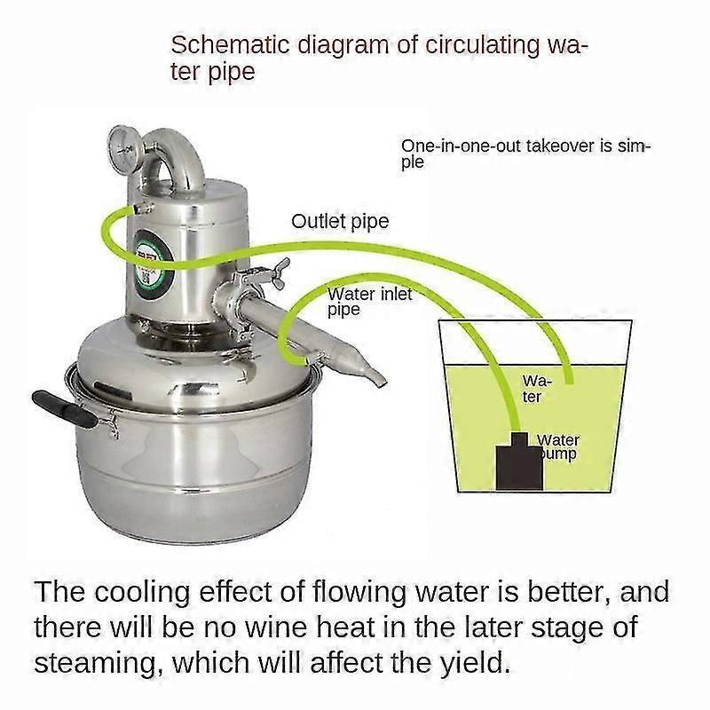 304 Stainless Steel 10l Water Alcohol Distiller Small Household Brew ...