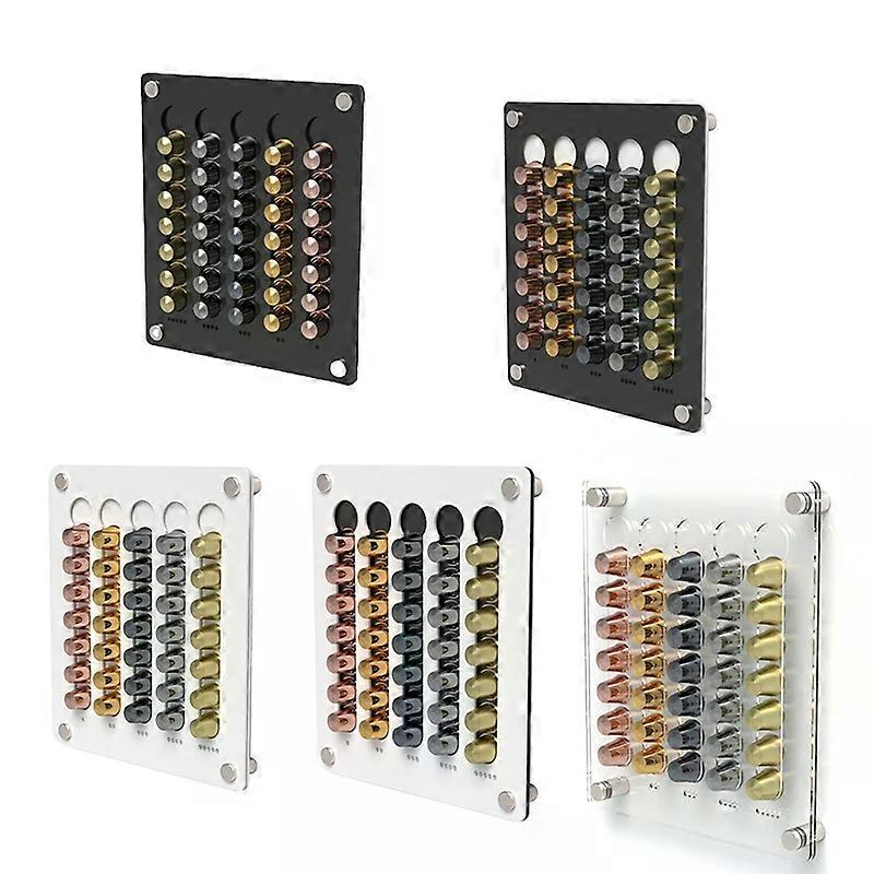 35 Pods Coffee Capsule Storage Display Rack Wall-mounted Transparent ...