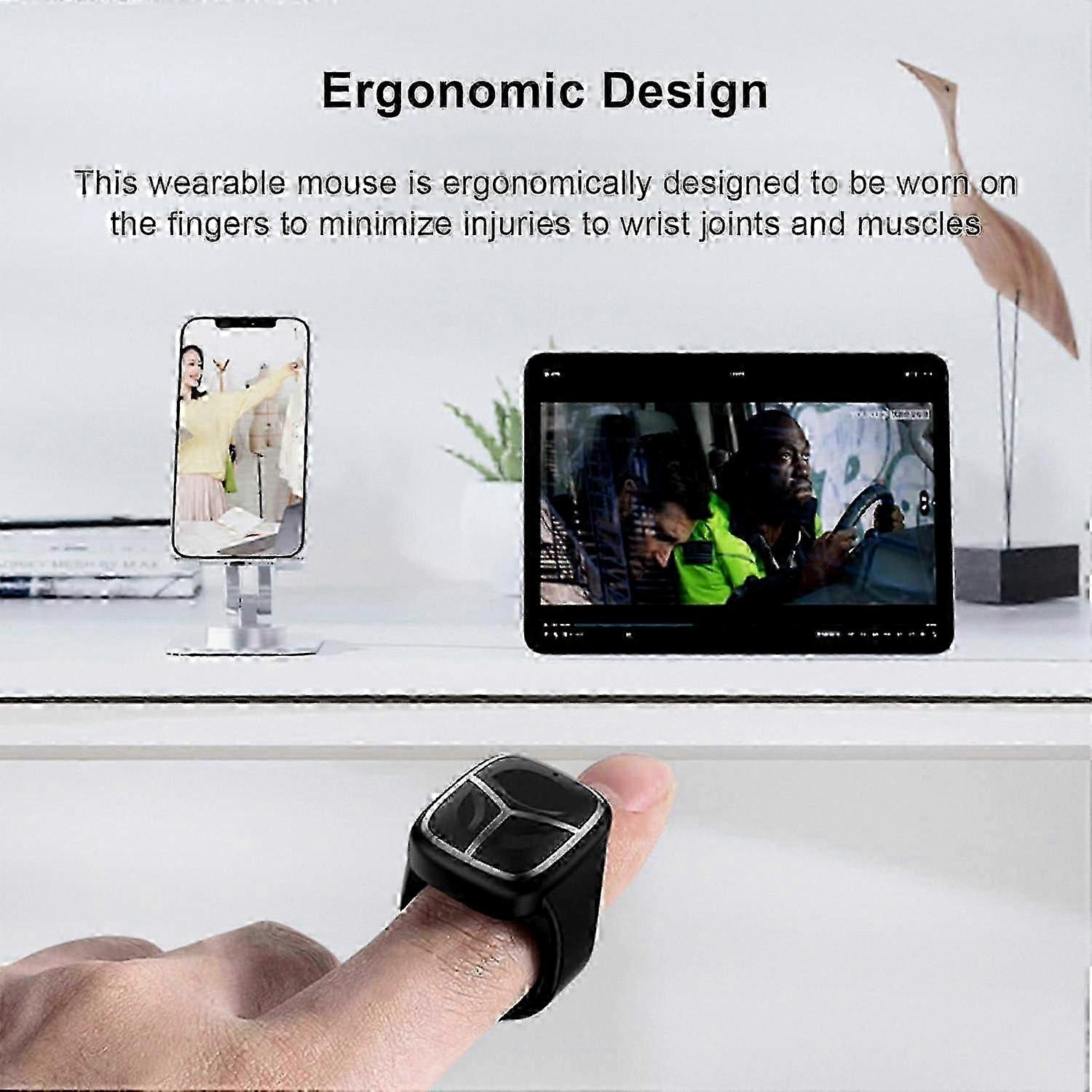Portable Wireless Bluetooth Finger Ring Mouse, Compact Wearable ...