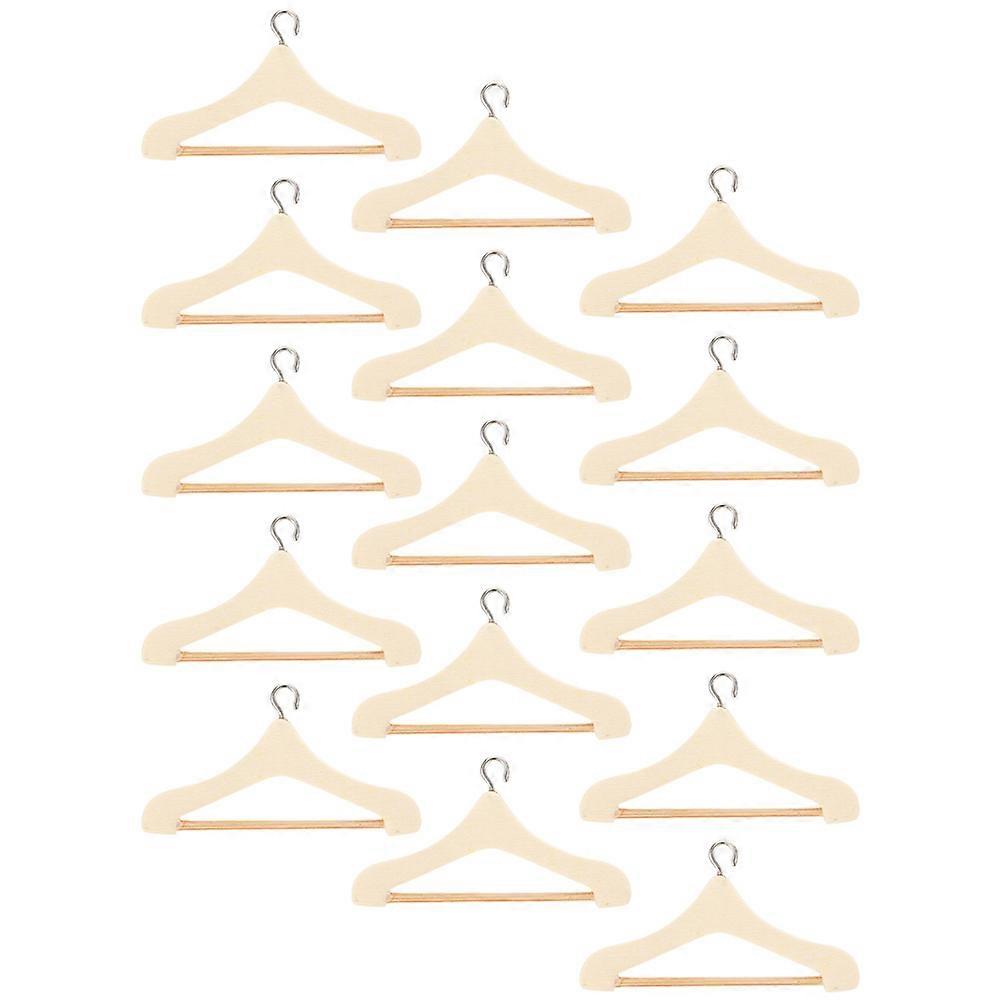 Miniature Decor Mini Hangers Doll Clothes Hanger Mini House Decor Beige ...