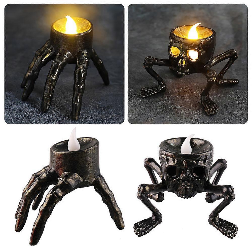 For Halloween Skeleton Hand Candle Light Decoration Prop, Battery ...