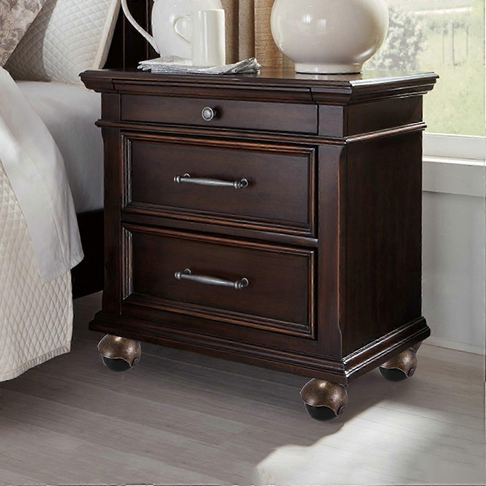 [4 Pack] Antique Bronze Swivel Top Plate Wheels, 1.5-inch No Brake ...