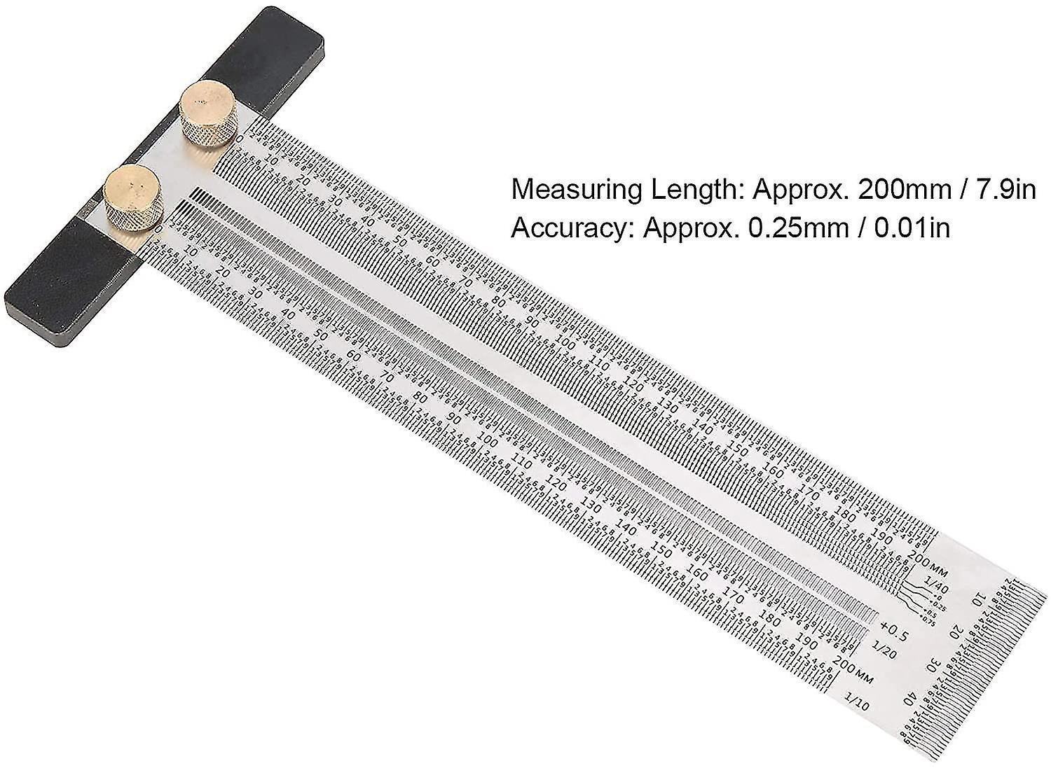 Marking T-ruler High Precision Woodworking Scribe Line Scale Ruler With ...