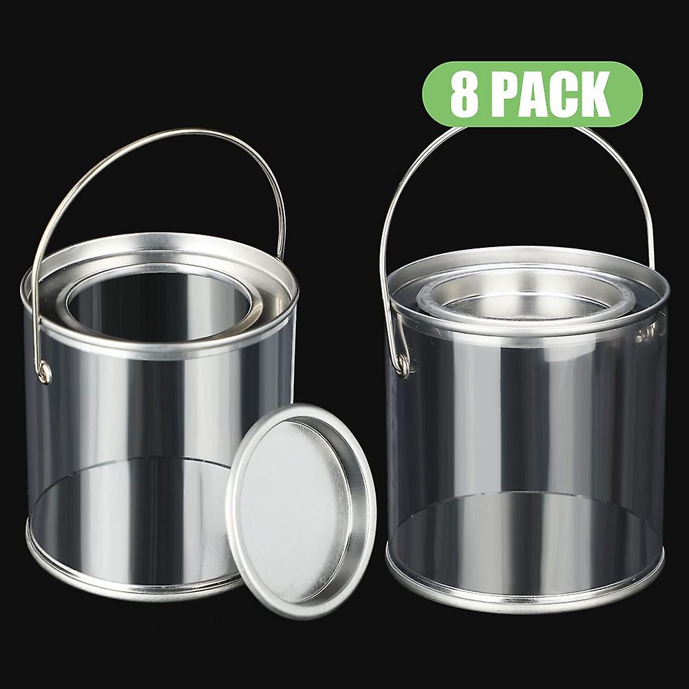Paint Bucket Clear Bucket with Metal and Handle Decorative Clear ...