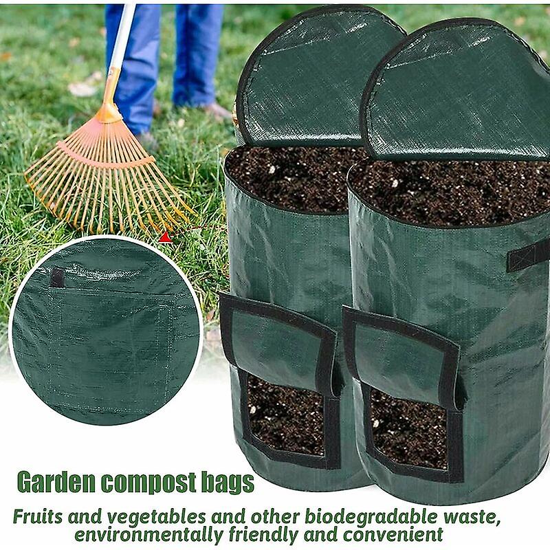 Pack of 2 Garden Compost Bags, Compost Bin, Compost Bin Garden Waste ...