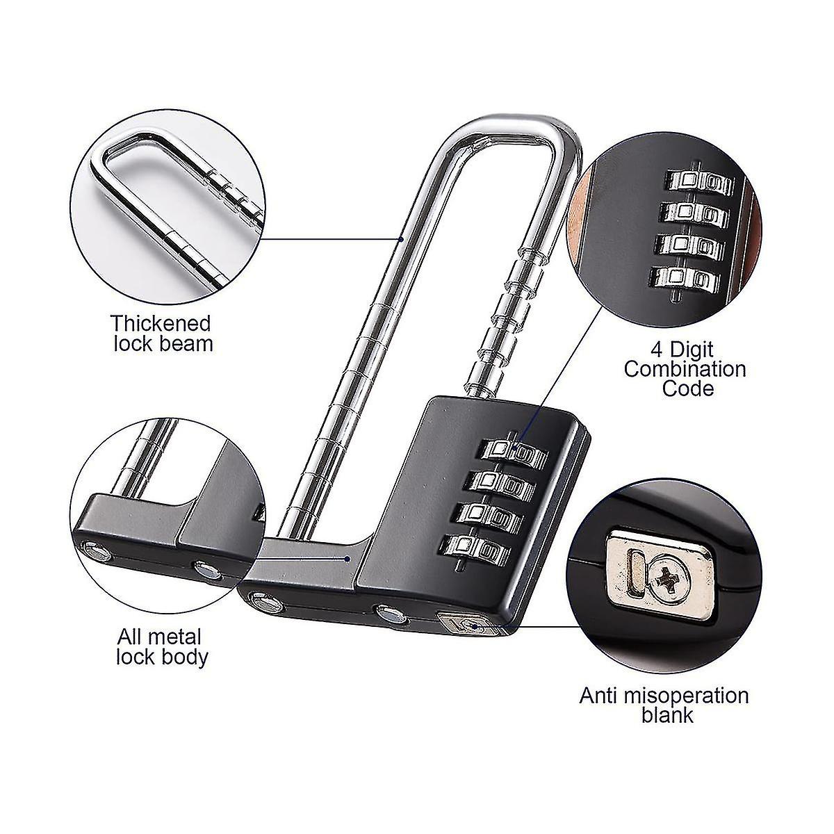 Cabinet Lock,combination Padlock,stainless Steel Gym Locker Lock Code ...