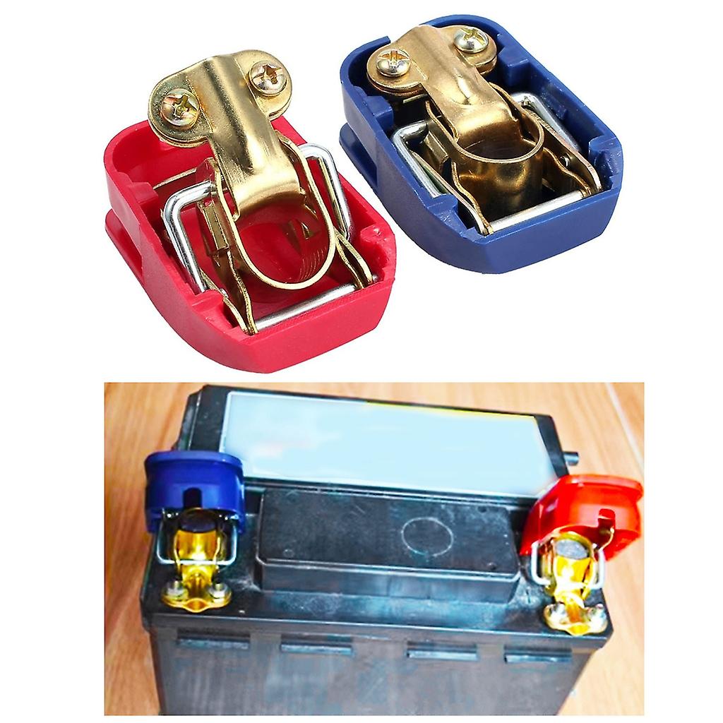 2 Pairs Car Battery Clamps Poles Terminals Car Battery Clamps Battery ...
