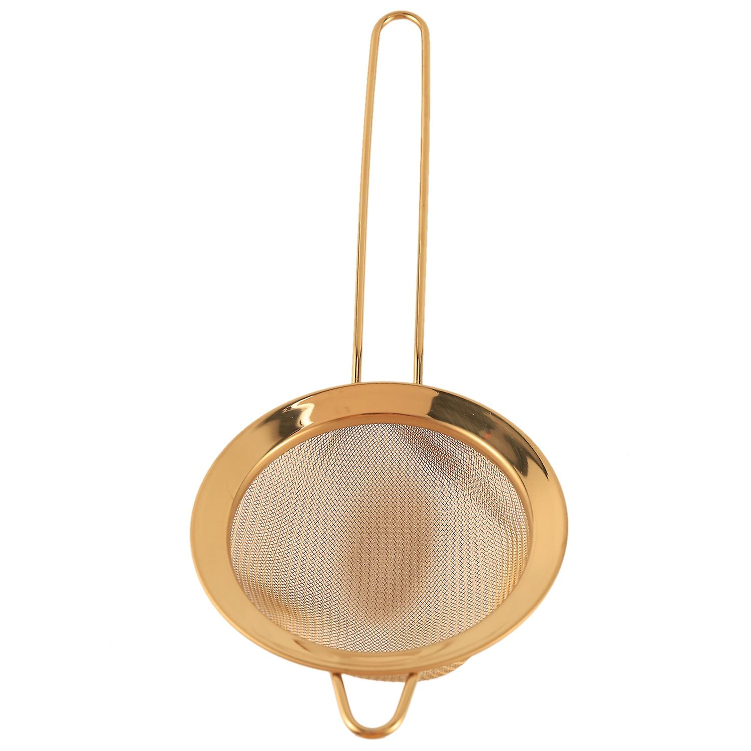 Stainless Steel Fine Mesh Oil Strainer Golden Flour Sifter Sieve ...