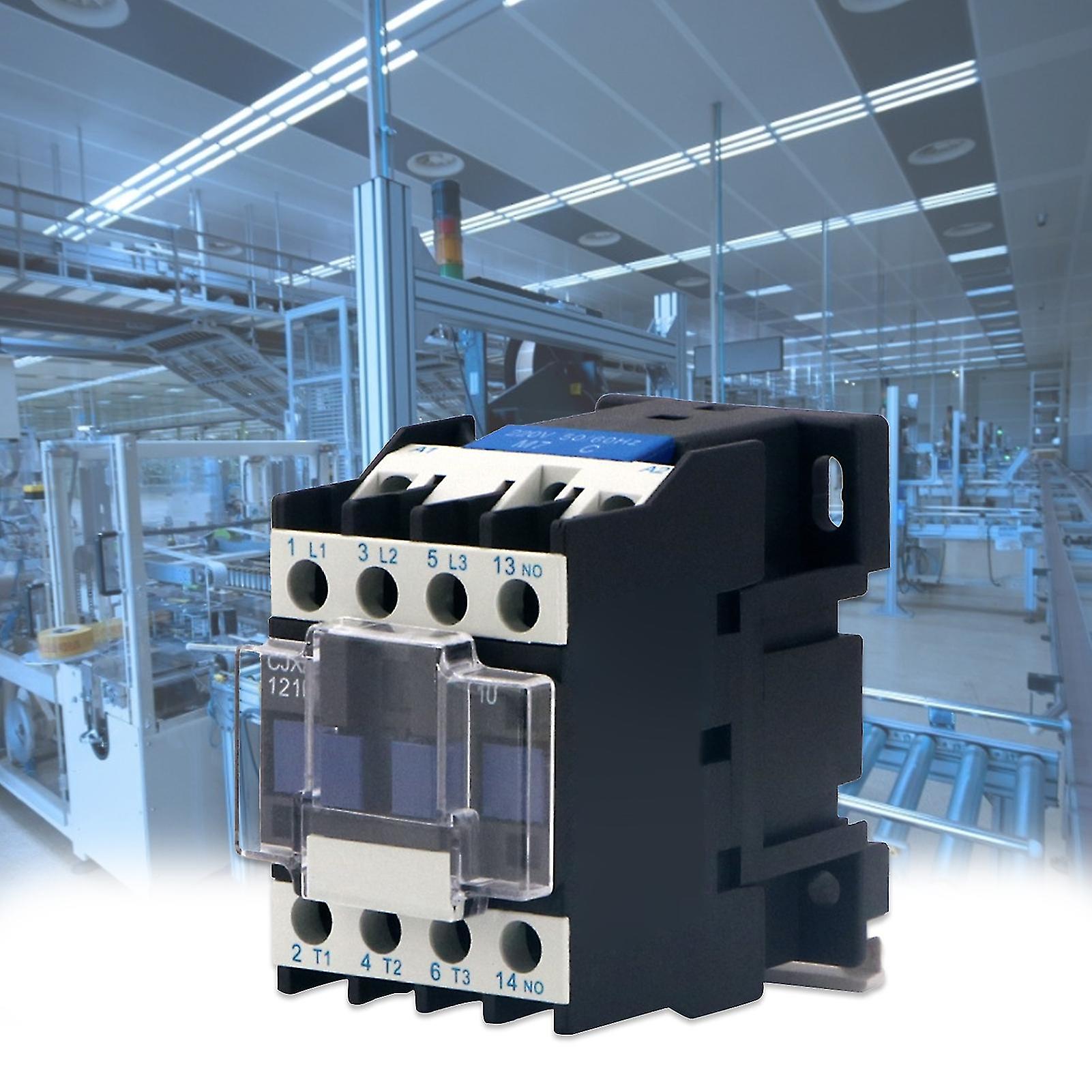 Cjx2-1210 Ac Contactor Flame Retardant Stable 3 Poles Electromagnetic ...