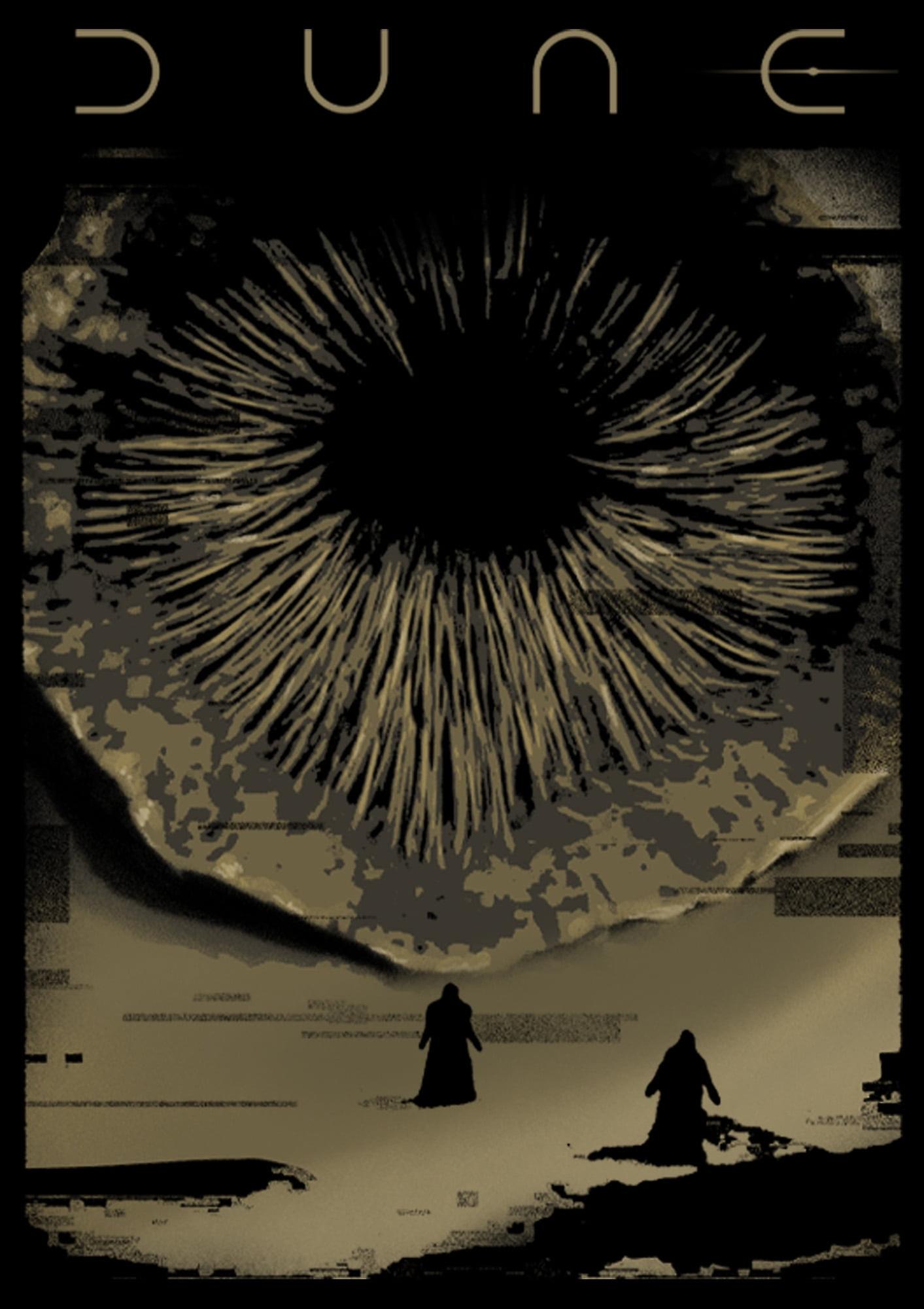 Dune Sandworm Poster Graphic Tee Black -HOA307 | Fruugo UK