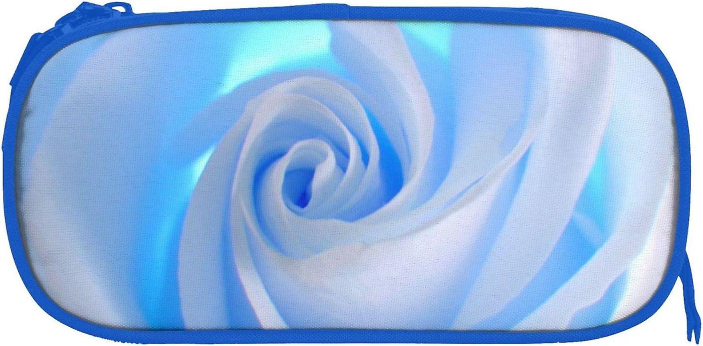 Blue and White Rose Pencil Case, Large Capacity Pencil Cases Pencil Bag ...