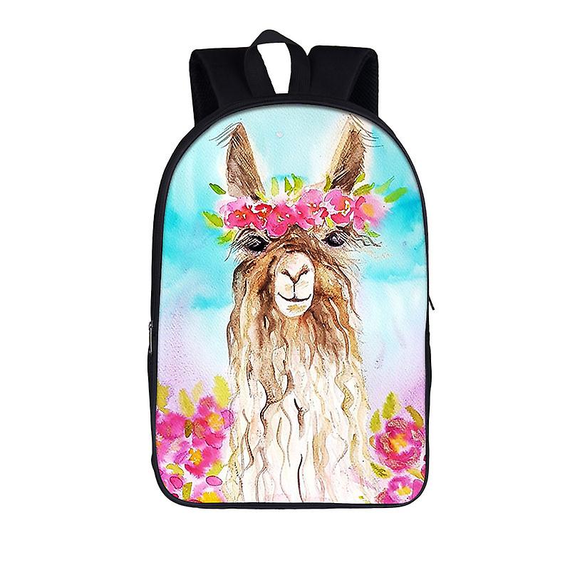 Funny Llama /alpaca Backpack For Teenager Boys Girls Children School ...