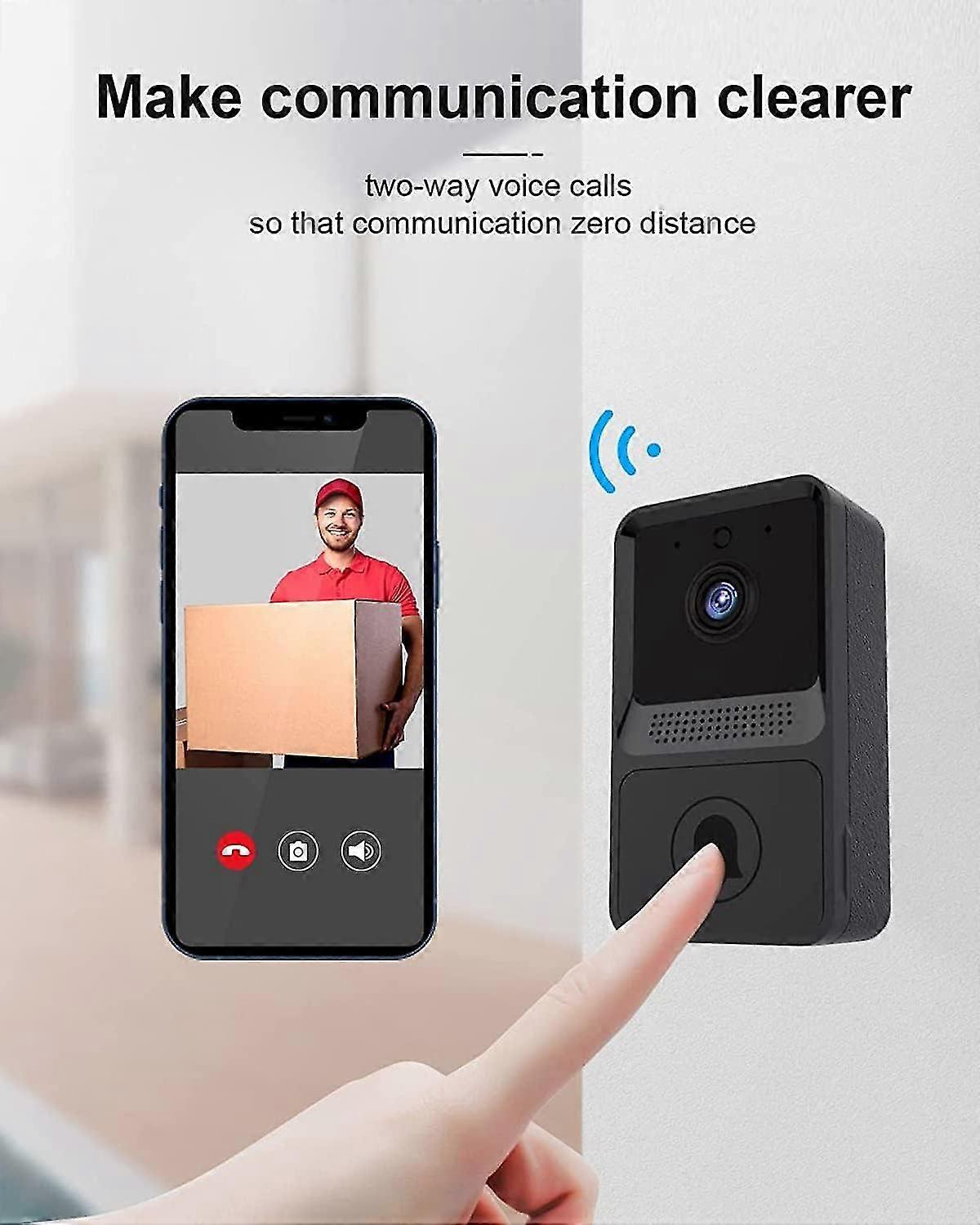 Wireless Doorbell Camera With Chime, Smart Video Door Bell Wifi ...