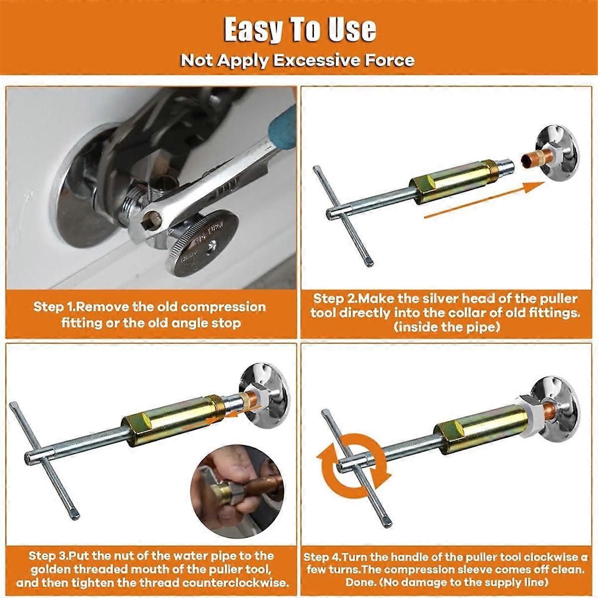 Compression Sleeve Puller Tool Corrosionand Frozen Supply Stop, Pipe ...