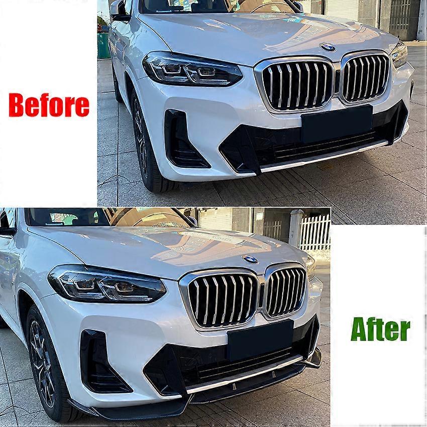 For BMW X3 G01 X4 G02 M Pack 2022 2023 Car Front Bumper Lip Splitter ...