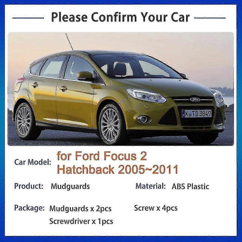 Car Mudguards For Ford Focus 2 II Hatchback MK2 MK2.5 2005~2011 Car Splash Guard Front Rear ...
