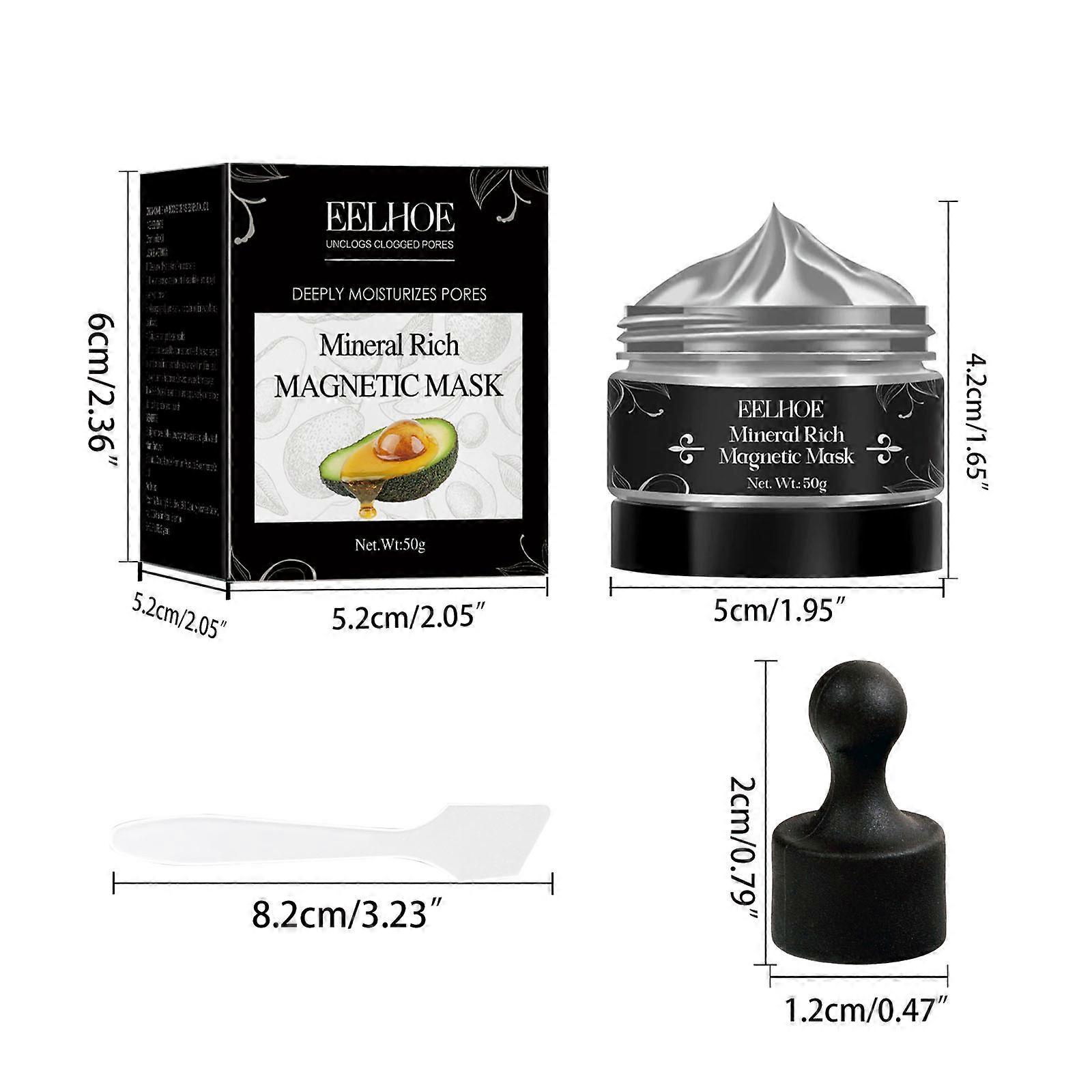 Facial mask Black Magnetic Minerals Sea Mud Face Mask Aging Clean Pores ...
