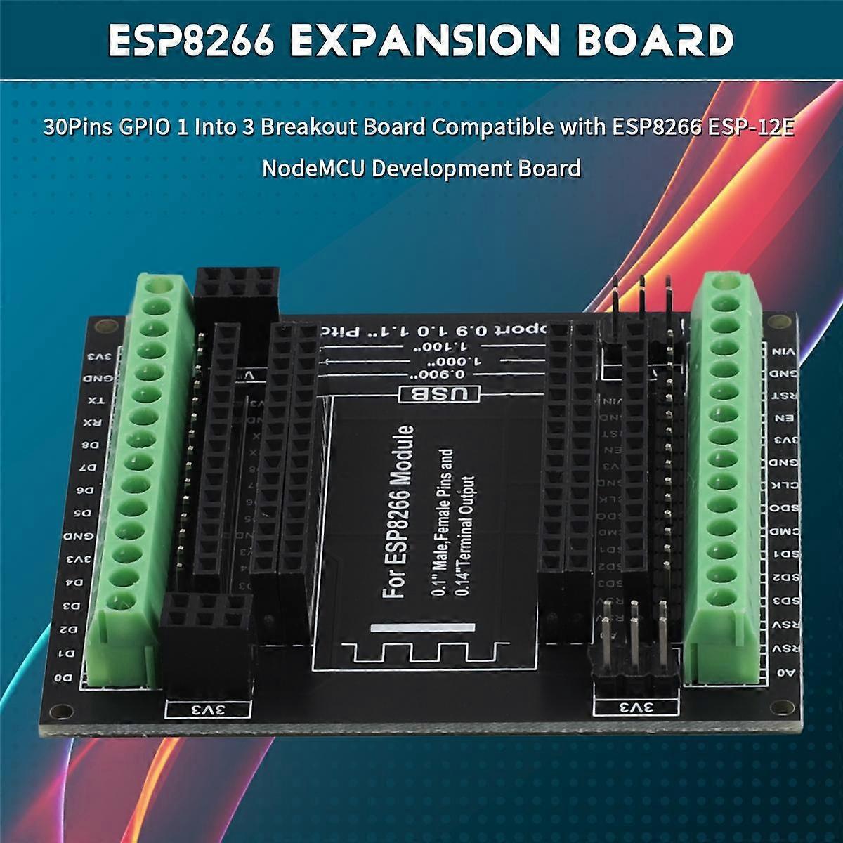 ESP8266 Expansion Board 30Pins GPIO 1 Into 3 Breakout Board Compatible ...