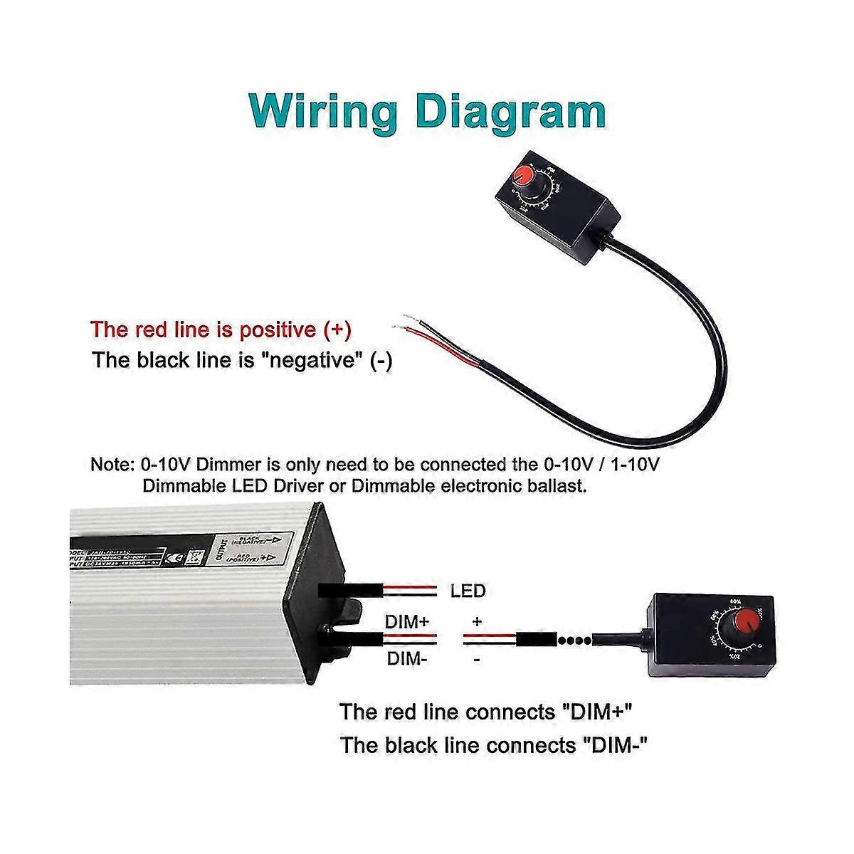 Dc 0-10v Led Dimmer Knob Controller For 0-10v Or 1-10v Dimmable ...