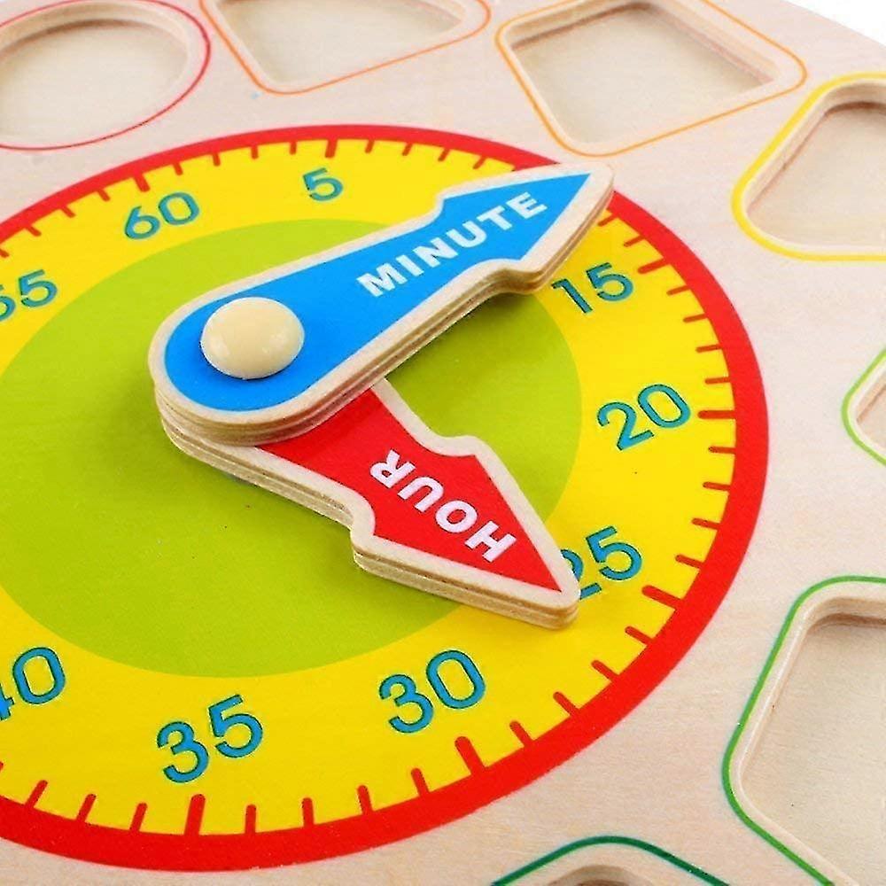 Wooden Shape Sorting Clock Toy With Number And Shape Educational Game ...
