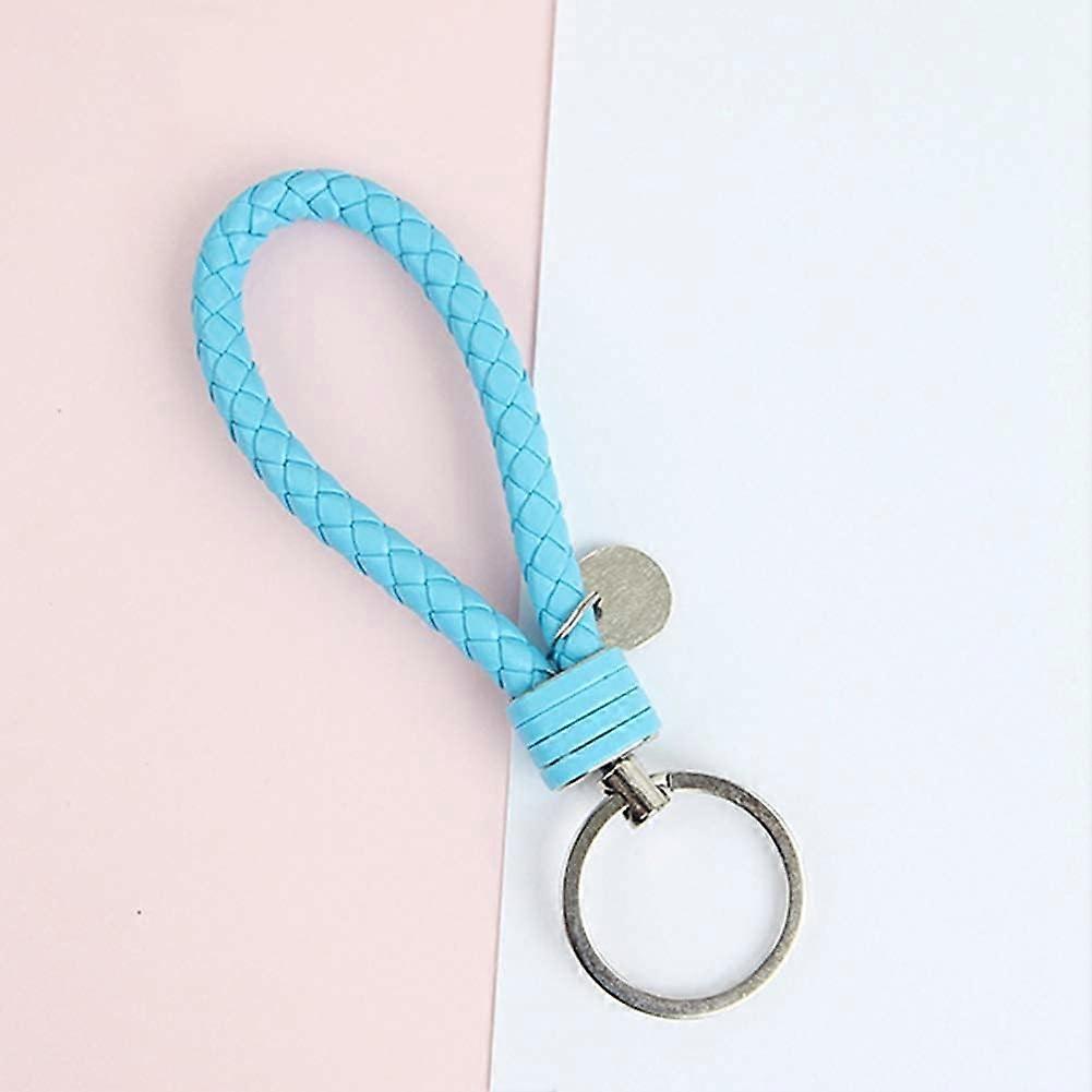 Key Chains Handwoven Leather Keychain Simple Car Key Chain Accessories ...