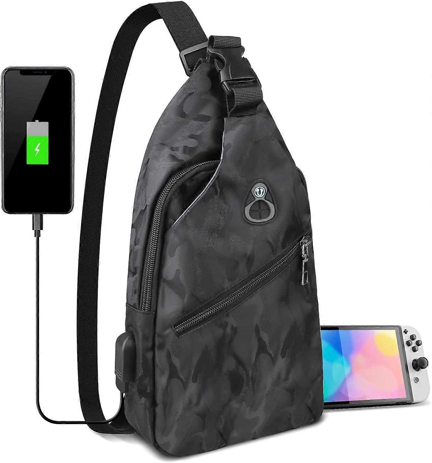 Sling Crossbody Backpack for Nintendo Switch/Lite/OLED, Portable ...