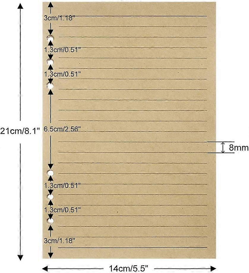 A5 Refill Paper, Lined Craft Paper for Large Leather Journal Notebook ...