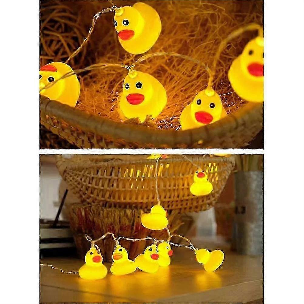 LED String Lights Mini Yellow Duck Decorations for Garden, Terrace, and ...