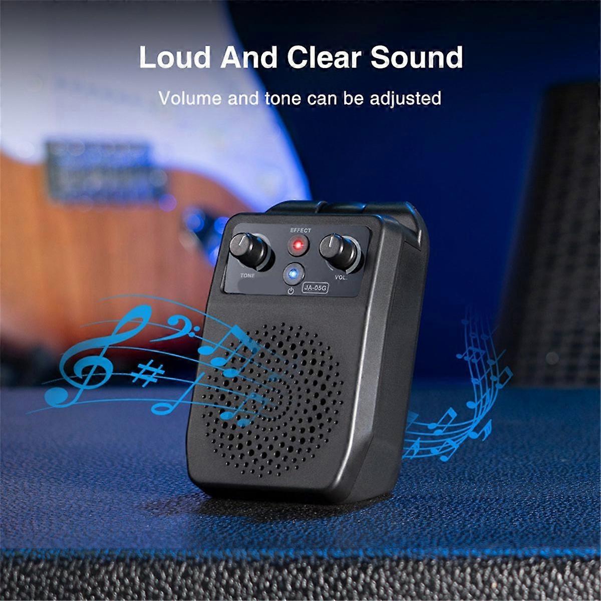 Mini Electric Guitar Amp 5W Portable Guitar Amp Bluetooth Built-in 4 Effects Rechargeable Small ...