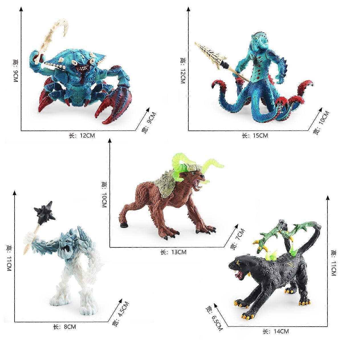 PVC Animal Action Figure Monster Model Water Crab Octopus Ice Monster ...