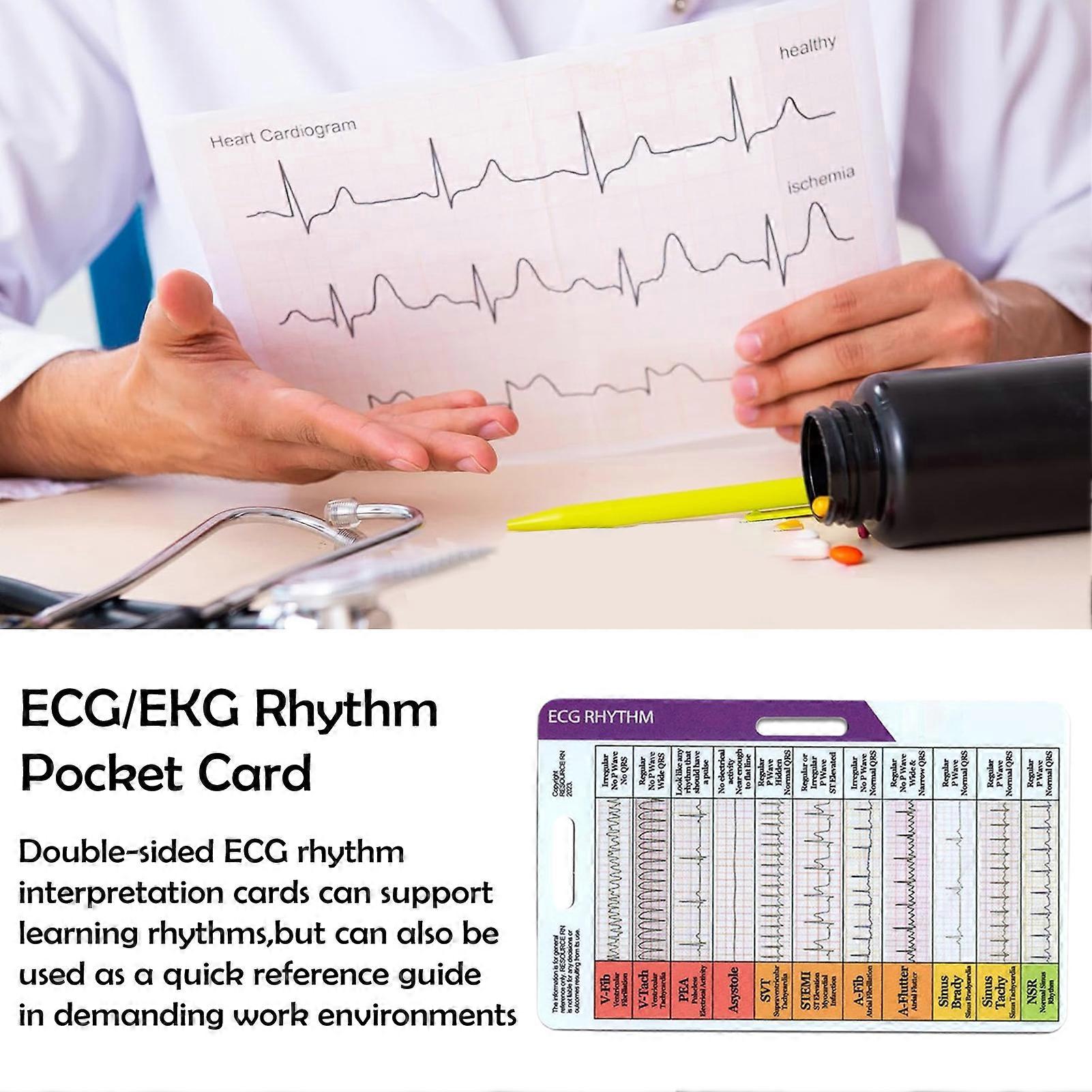 1/4Pcs Transparent EKG Calipers Reference Badge ID Cards Waterproof ...