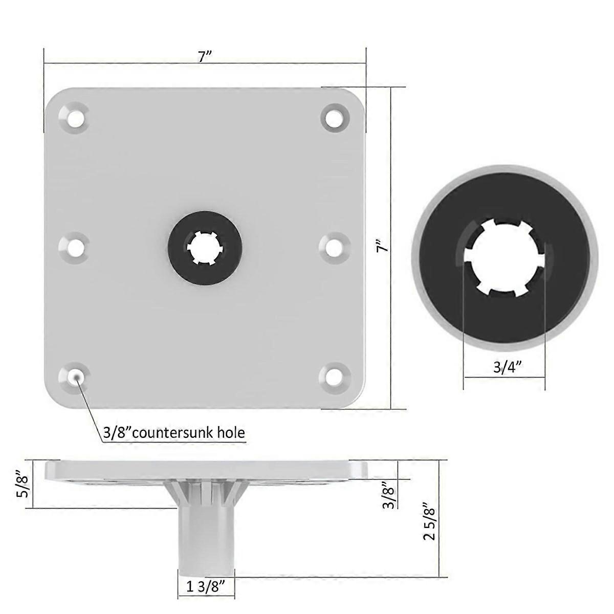 Boat Seat, Swivel-Eze 3 PC Pedestal Set, 11Inch Galvanized | Fruugo UK