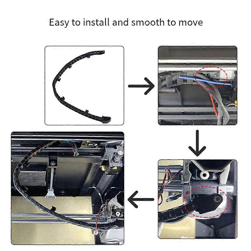 For Creality K1/K1 Max Open Drag Chain Bridge Type 6x10mm Cable Carrier ...