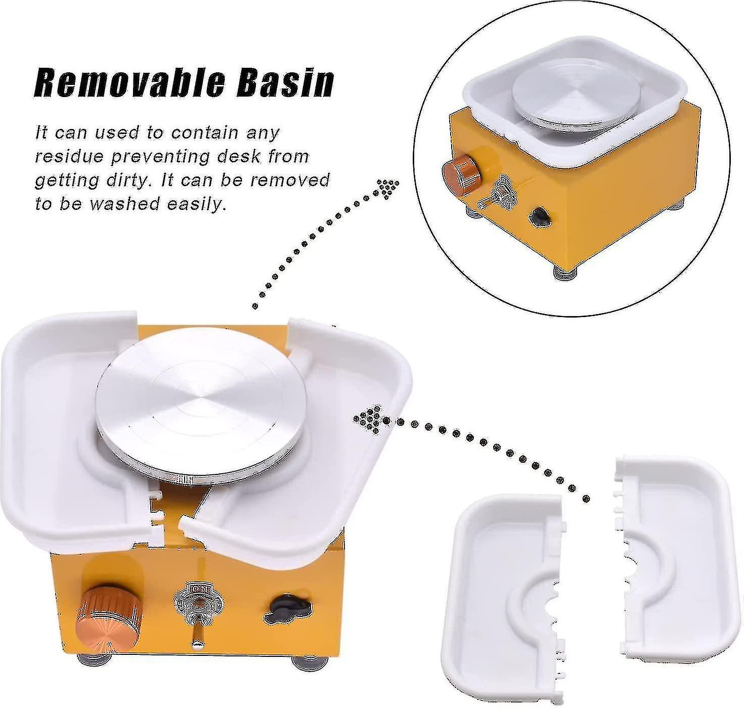 Mini Pottery Wheel, Electric Pottery Machine 2000rpm Ceramic Wheel ...