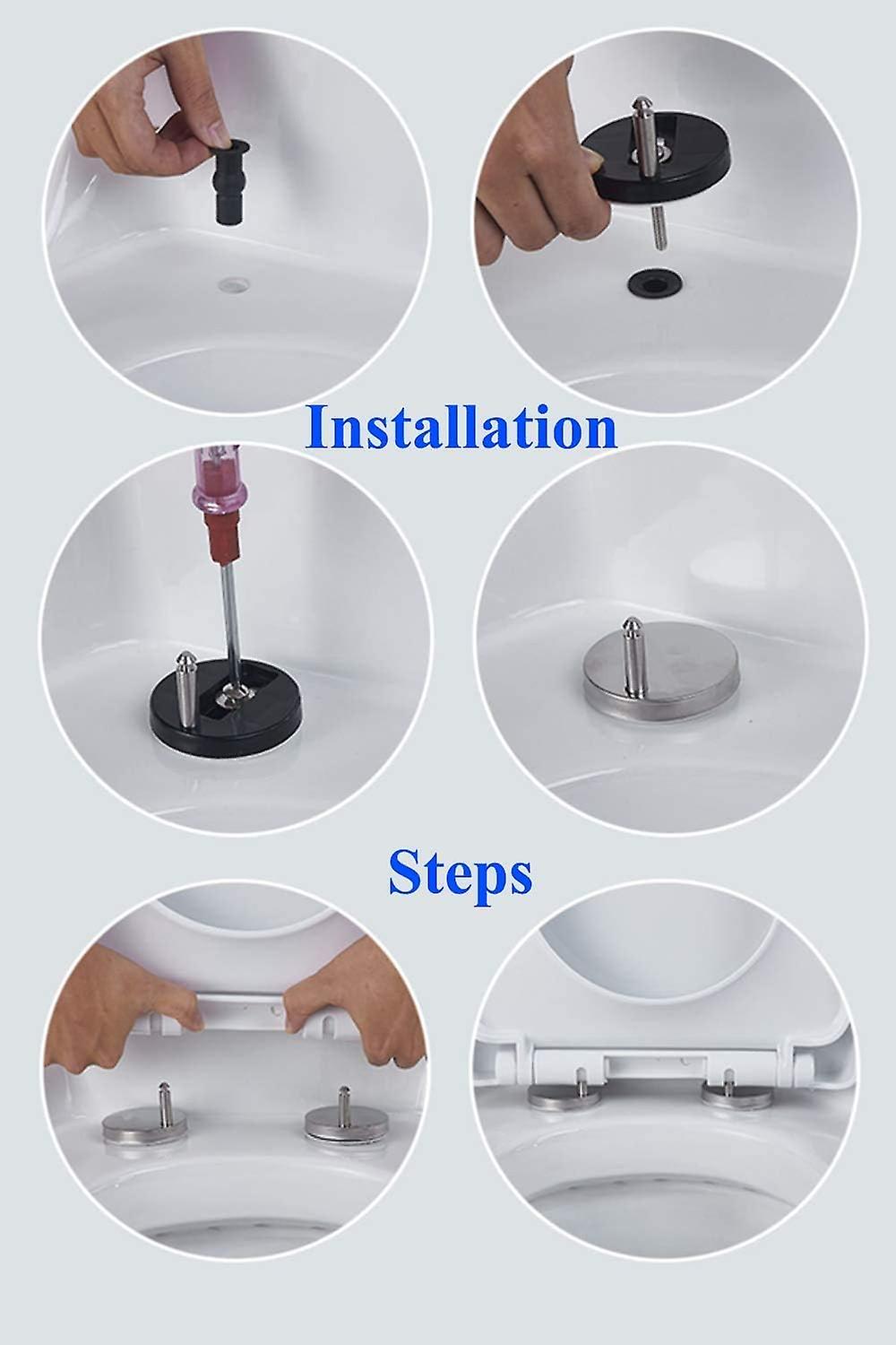 2 Pairs Rubber Expansion Bolts, 304 Stainless Steel Toilet Fixing ...