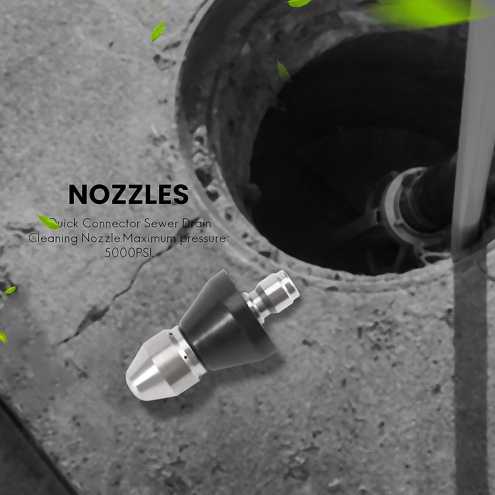 (4 Nozzles Per Lot) High Pressure Sewer Drain Cleaning Nozzle, Sewer ...