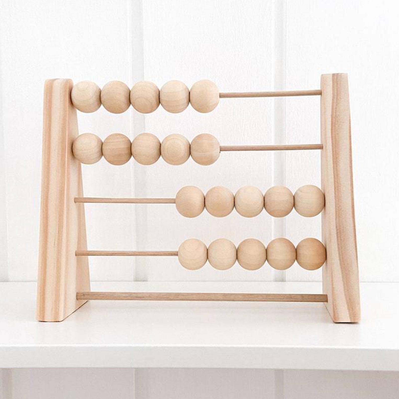 Baby Abacus Beads Educational Eco-friendly Wood Minimalist Design Kids ...