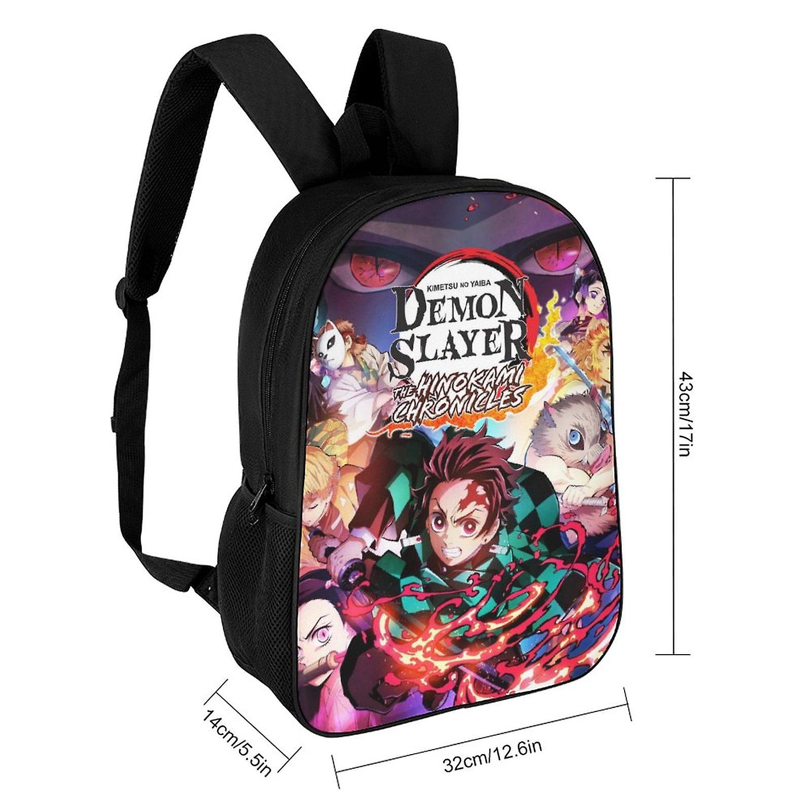 Demon Slayer Kimetsu No Yaiba Backpacks Basic Shoulder Daypack Bookbag ...