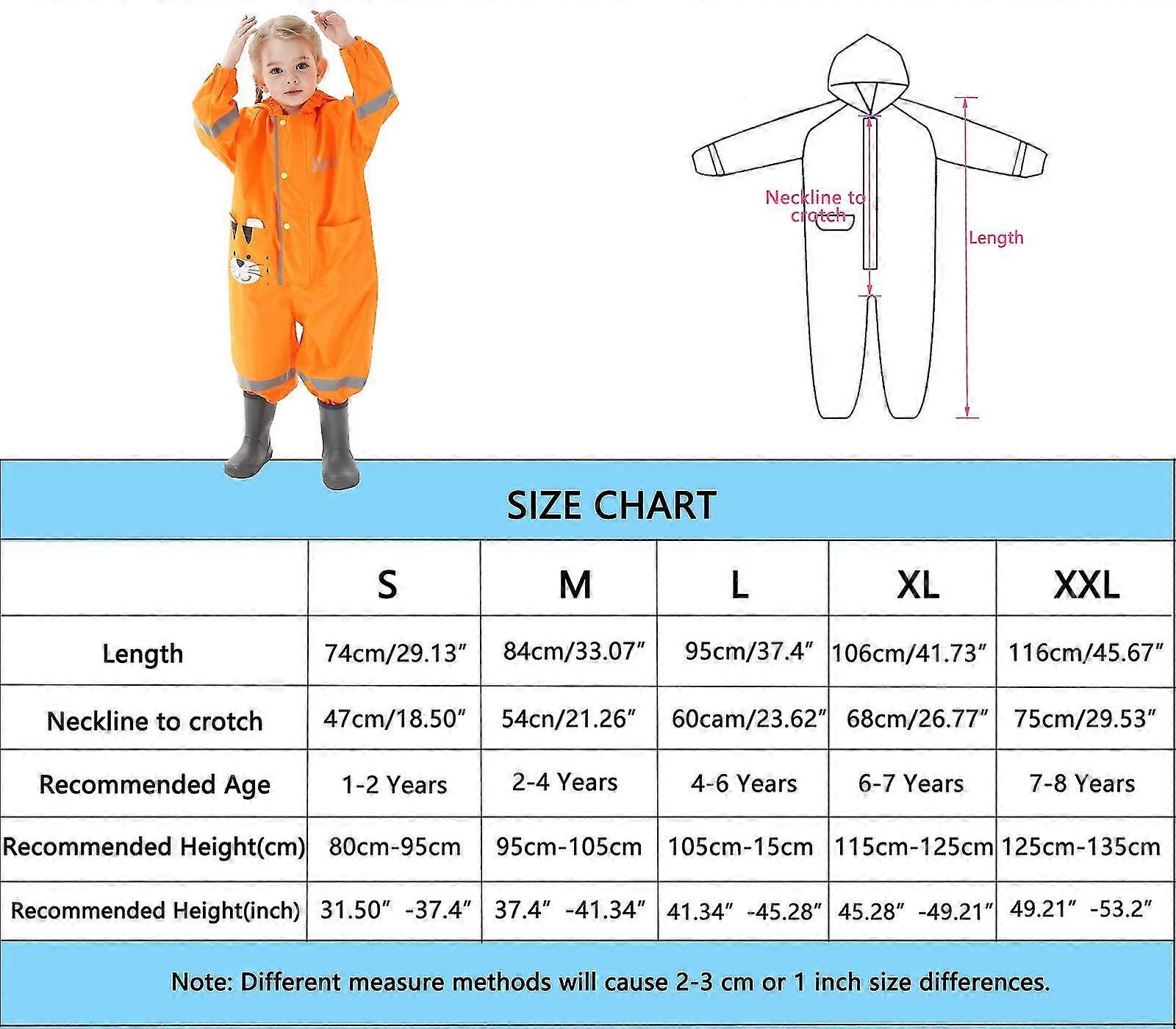 Puddle Suit Kids Waterproof Suit Boys Girls All In One Rainsuit Hooded Lightweight Animal ...