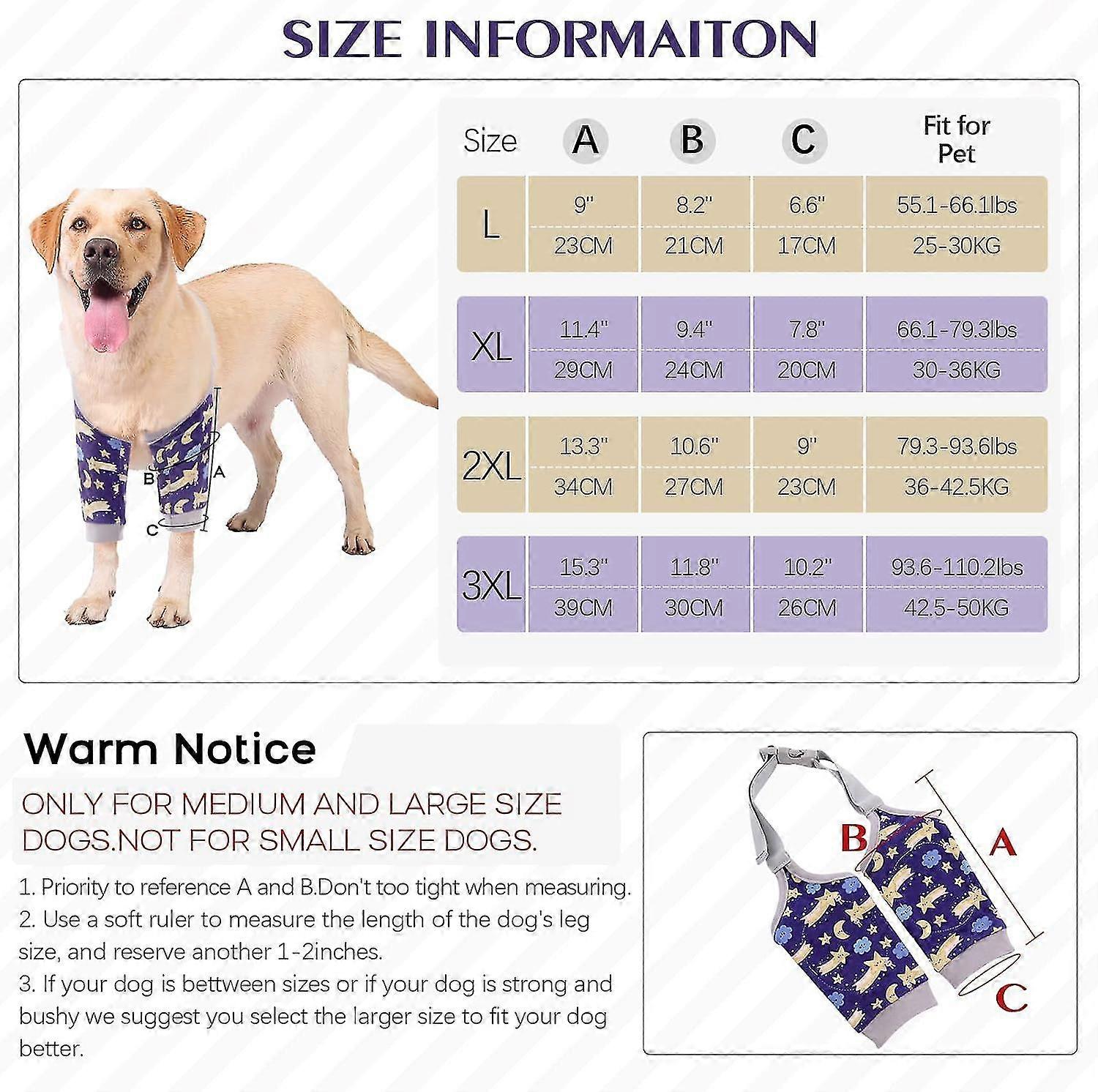 Dog Surgery Recovery Sleeve For Front Legs, Dog Leg Protector, Dog ...