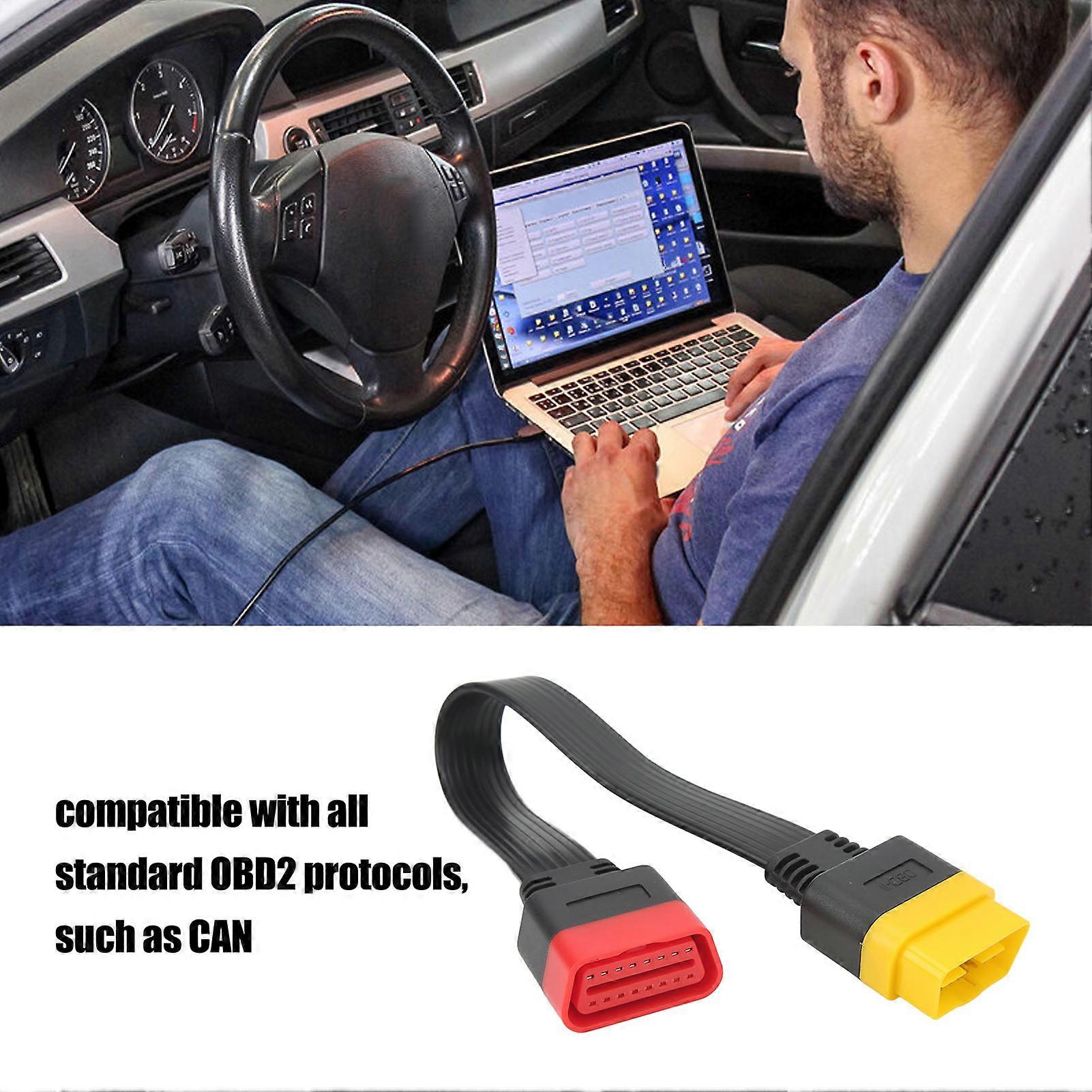 OBD2 OBDII Extension Cable 16Pin Male To Female Diagnostic Connector ...