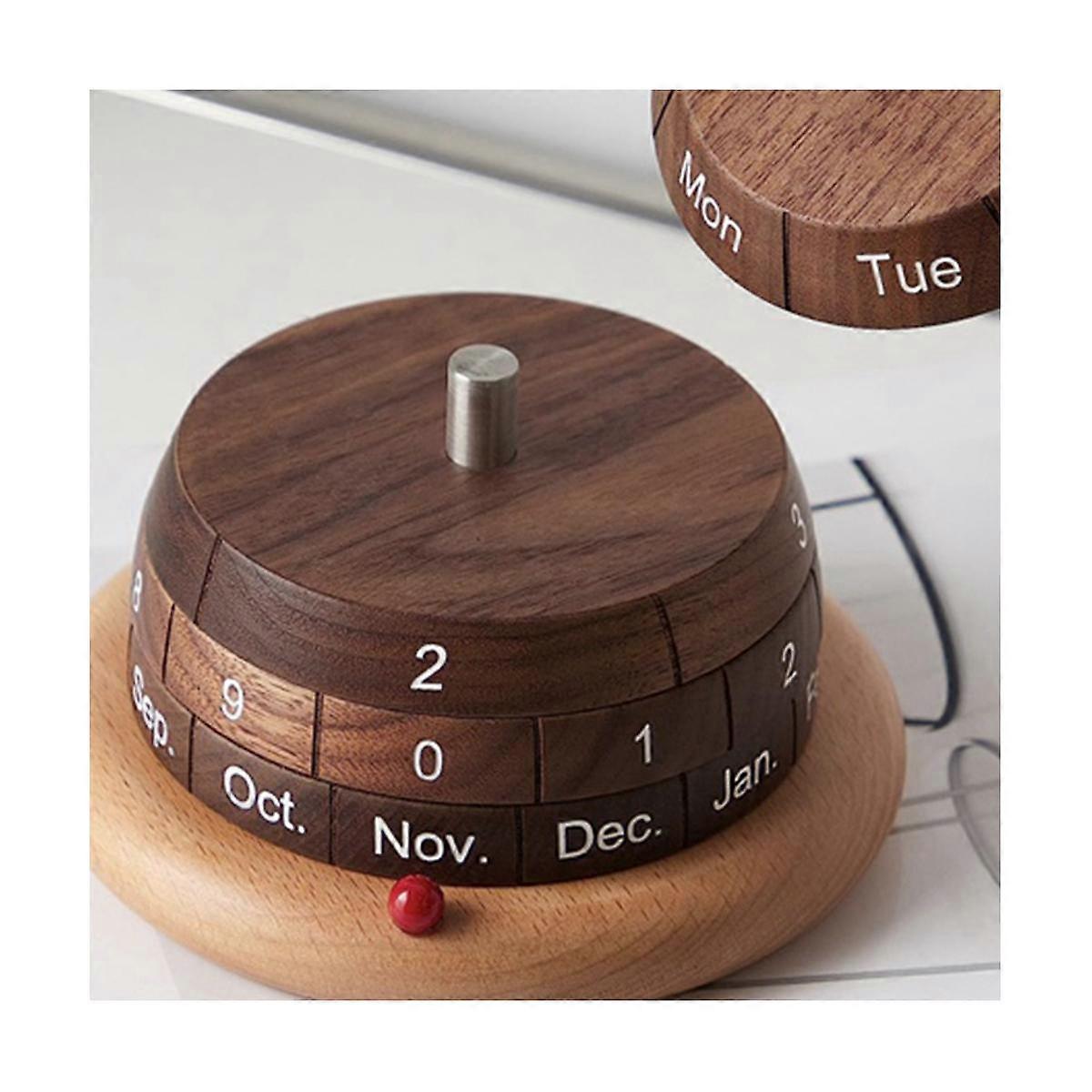 Wooden Desktop Calendar Decor, Office Desk Decor, Block Calendar for ...